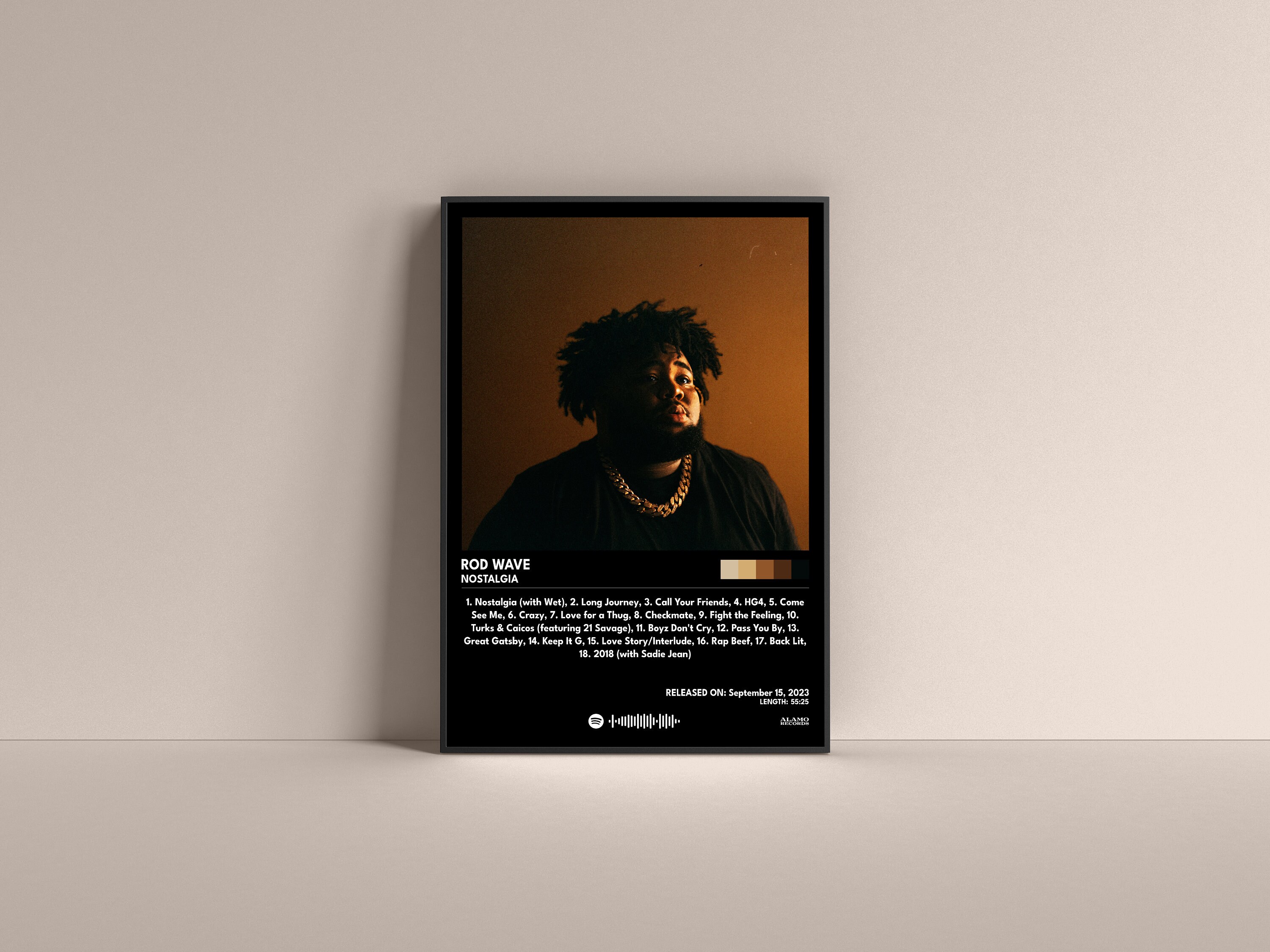 Rod Wave Poster, Rod Wave Gift Poster, Rod Wave Nostalgia Album High ...