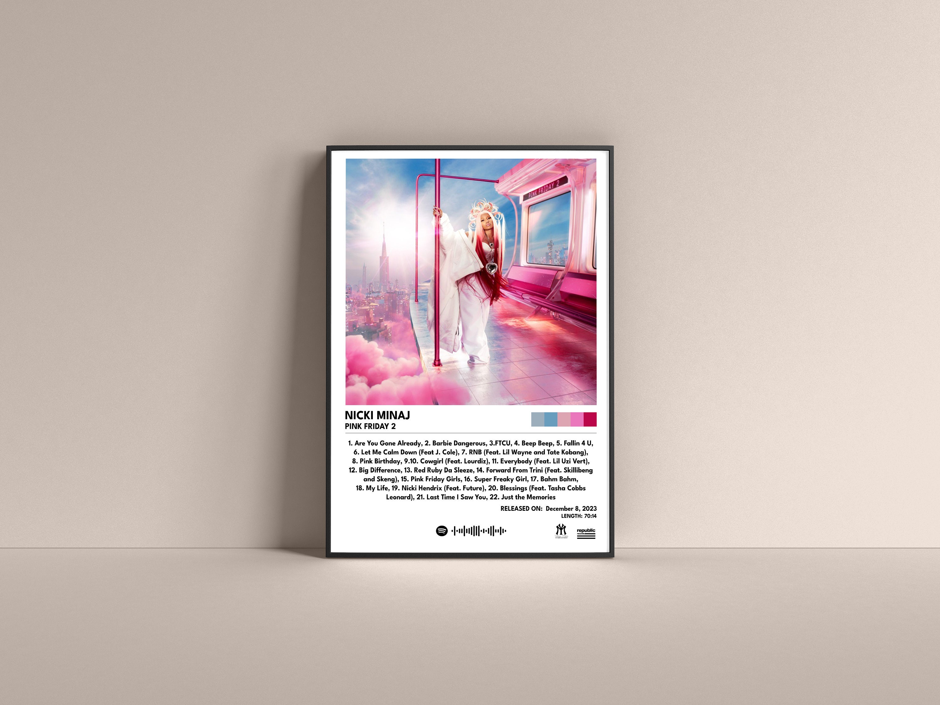 Nicki Minaj Pink Friday 2 Poster, Nicki Minaj Gift Poster, Nicki Minaj ...