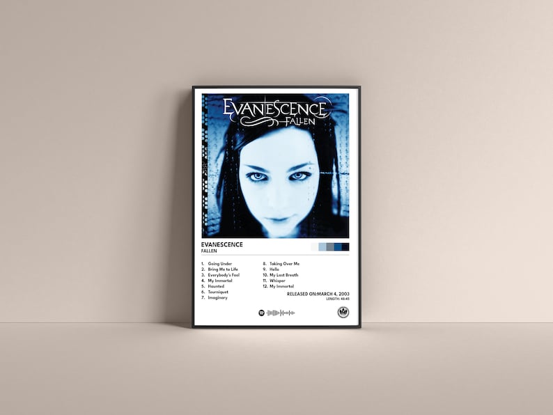 Evanescence Fallen Poster, Evanescence Gift Poster, Evanescence Fallen ...