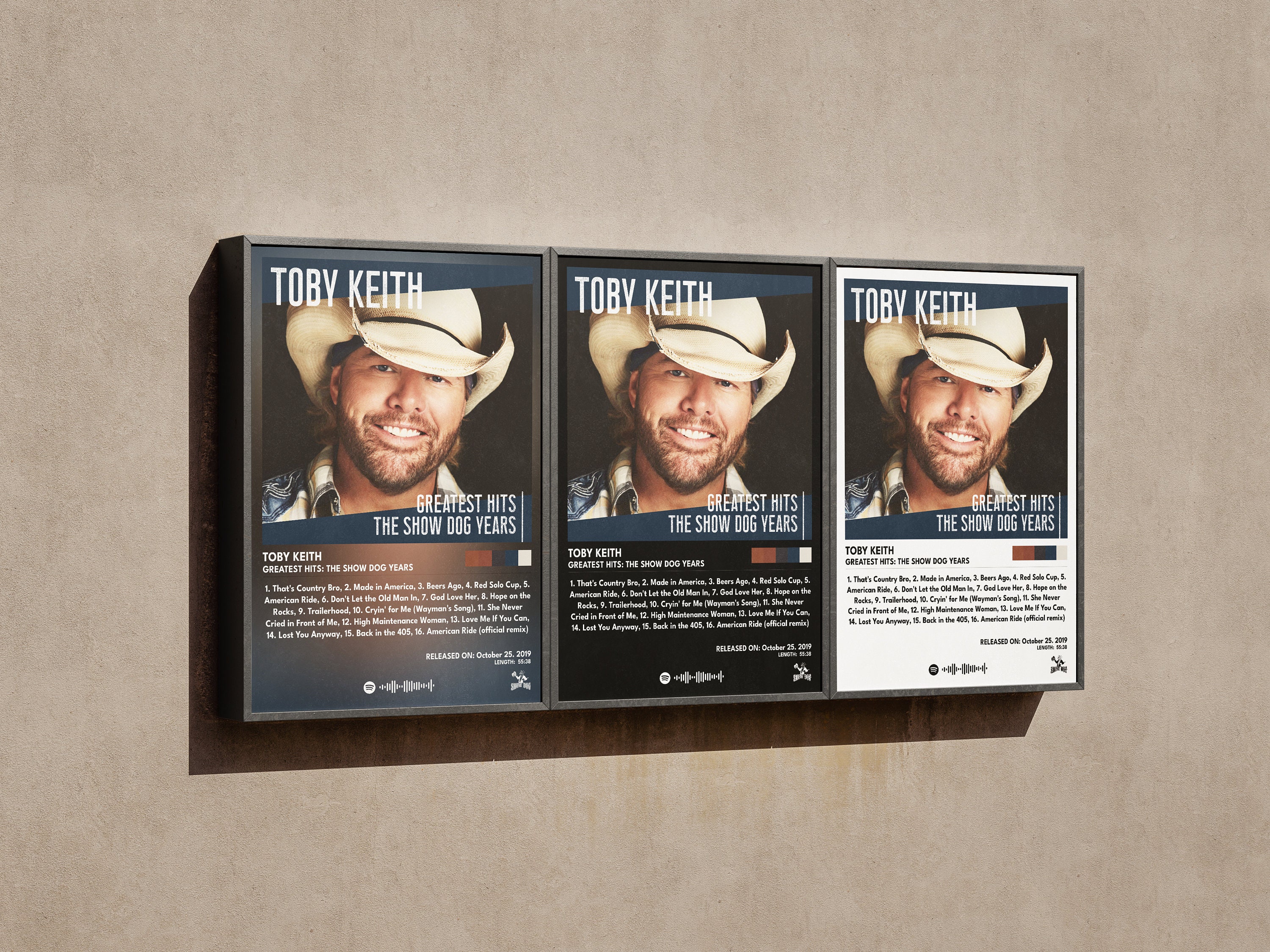 Toby Keith Greatest Hits: The Show Dog Years Poster, Toby Keith Gift ...