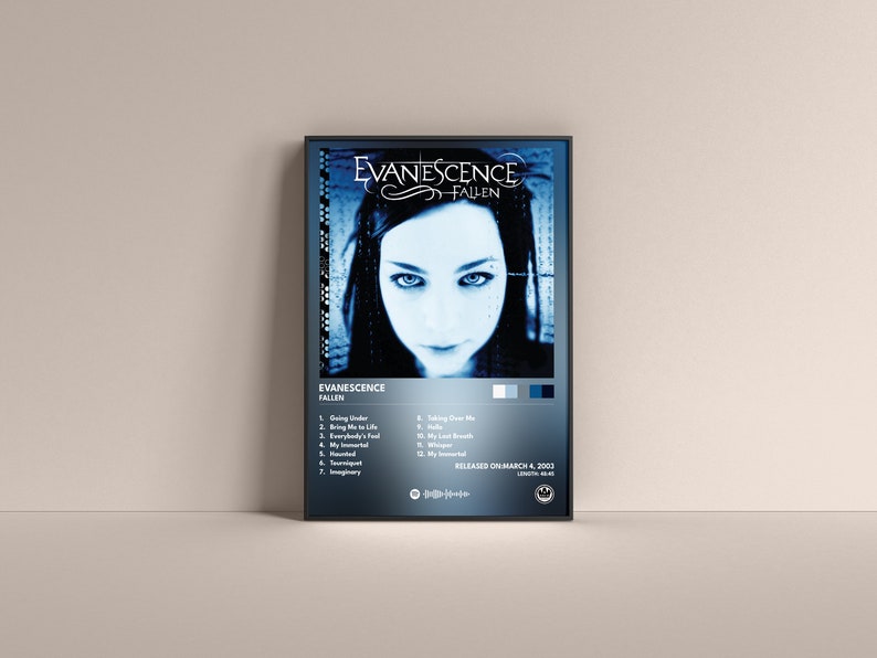 Evanescence Fallen Poster, Evanescence Gift Poster, Evanescence Fallen ...