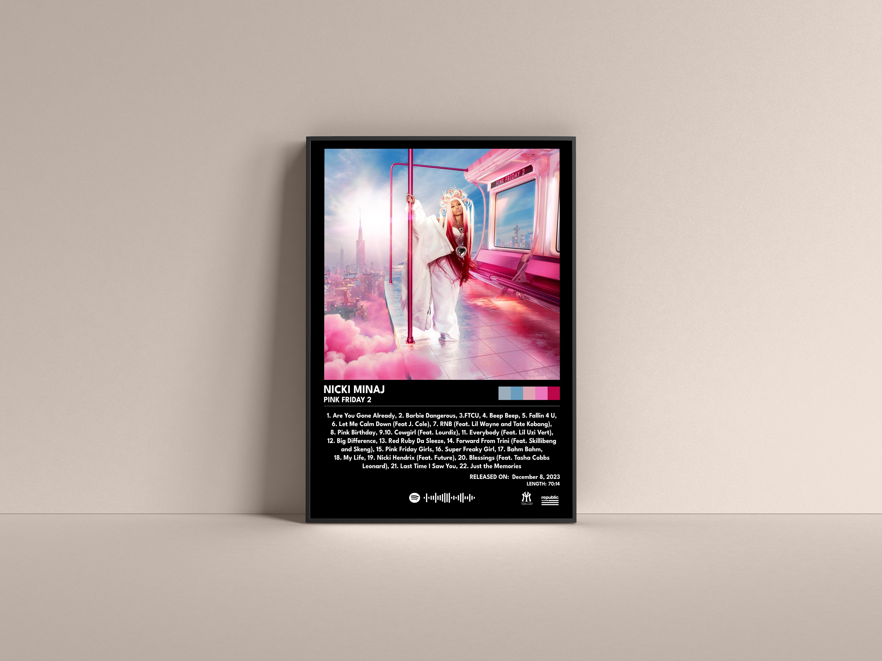 Nicki Minaj Pink Friday 2 Poster, Nicki Minaj Gift Poster, Nicki Minaj ...
