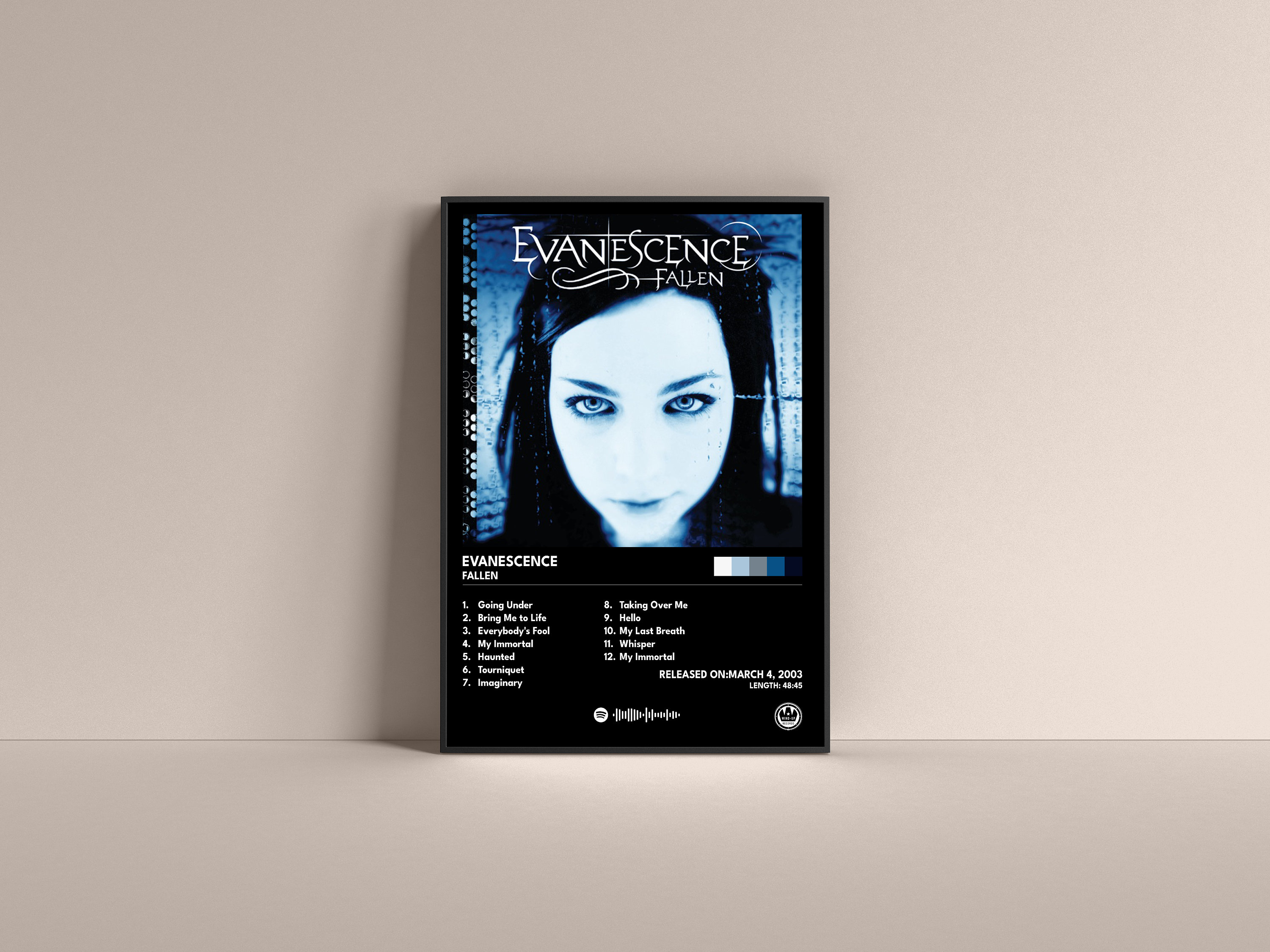 Evanescence Fallen Poster, Evanescence Gift Poster, Evanescence Fallen ...