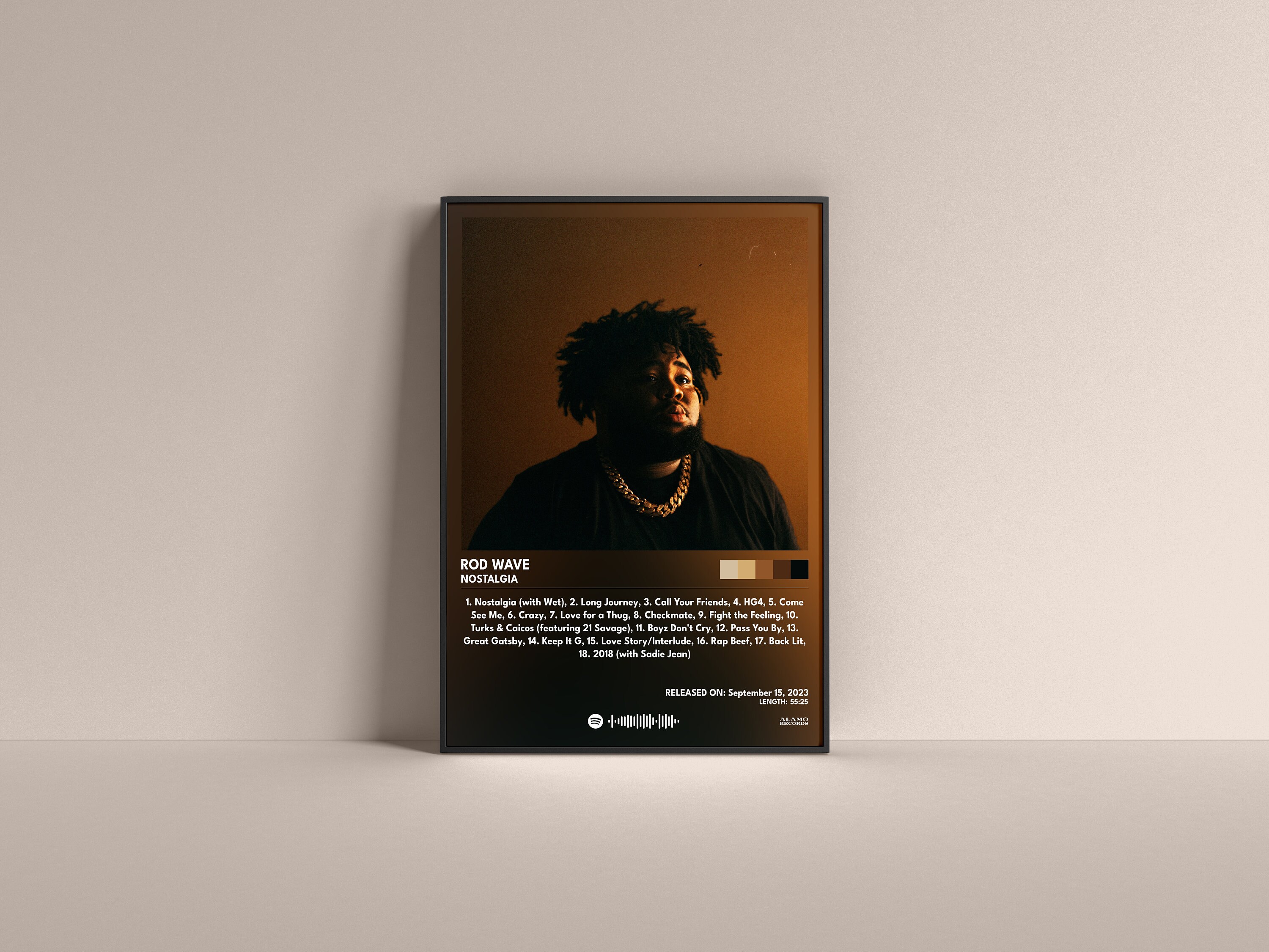 Rod Wave Poster, Rod Wave Gift Poster, Rod Wave Nostalgia Album High ...