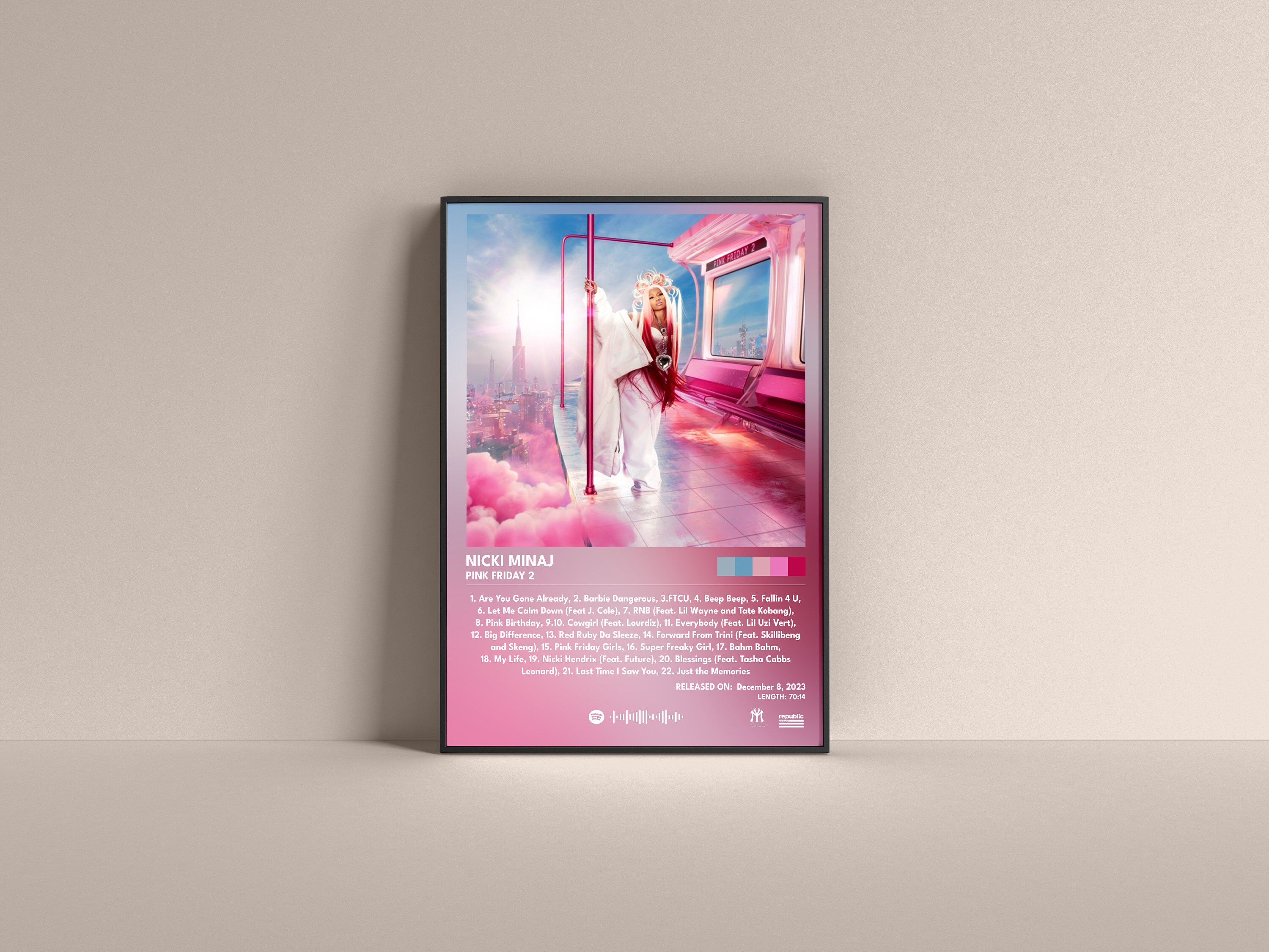 Nicki Minaj Pink Friday 2 Poster, Nicki Minaj Gift Poster, Nicki Minaj ...