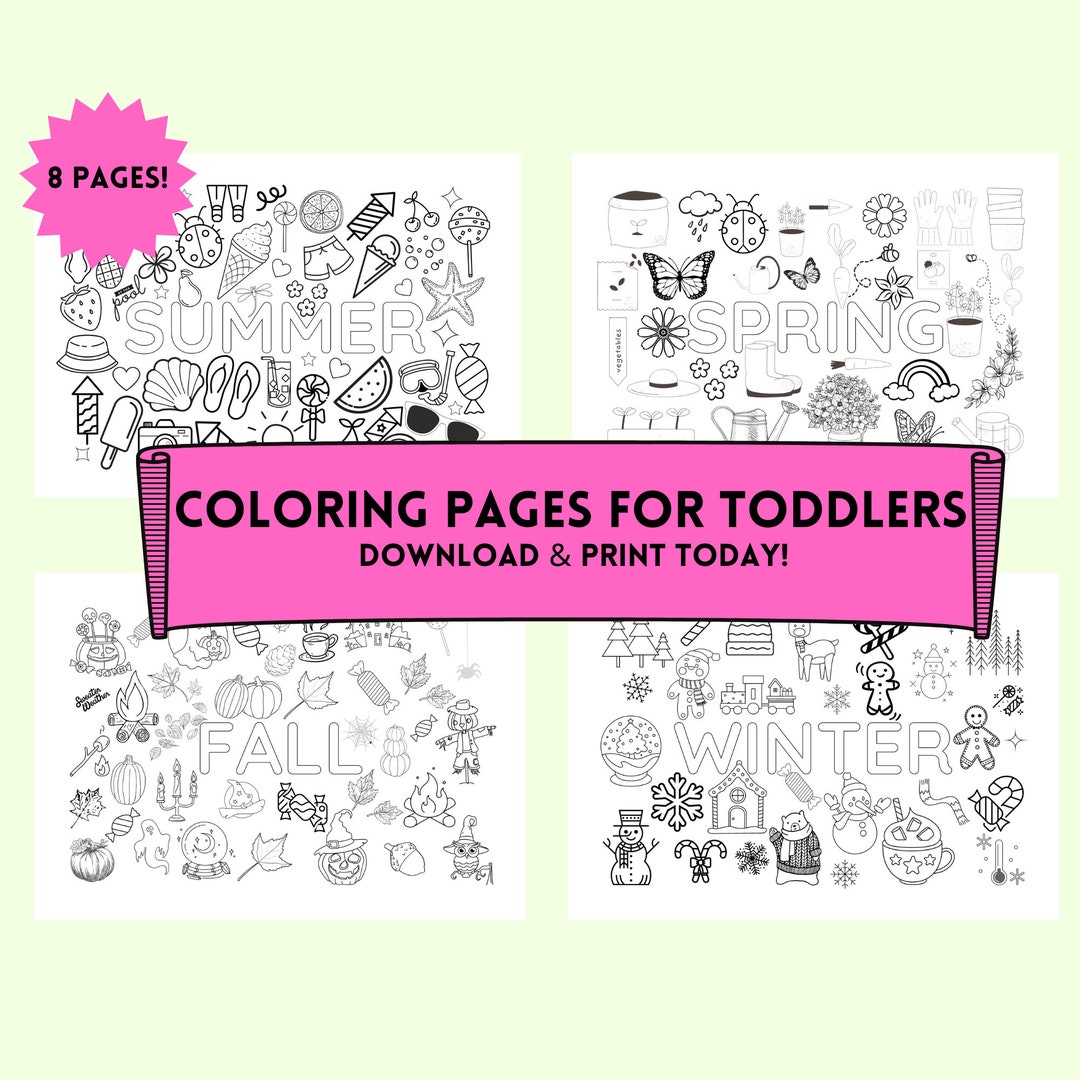 Coloring Pages for Toddlers, Preschool *DIGITAL DOWNLOAD* - Etsy