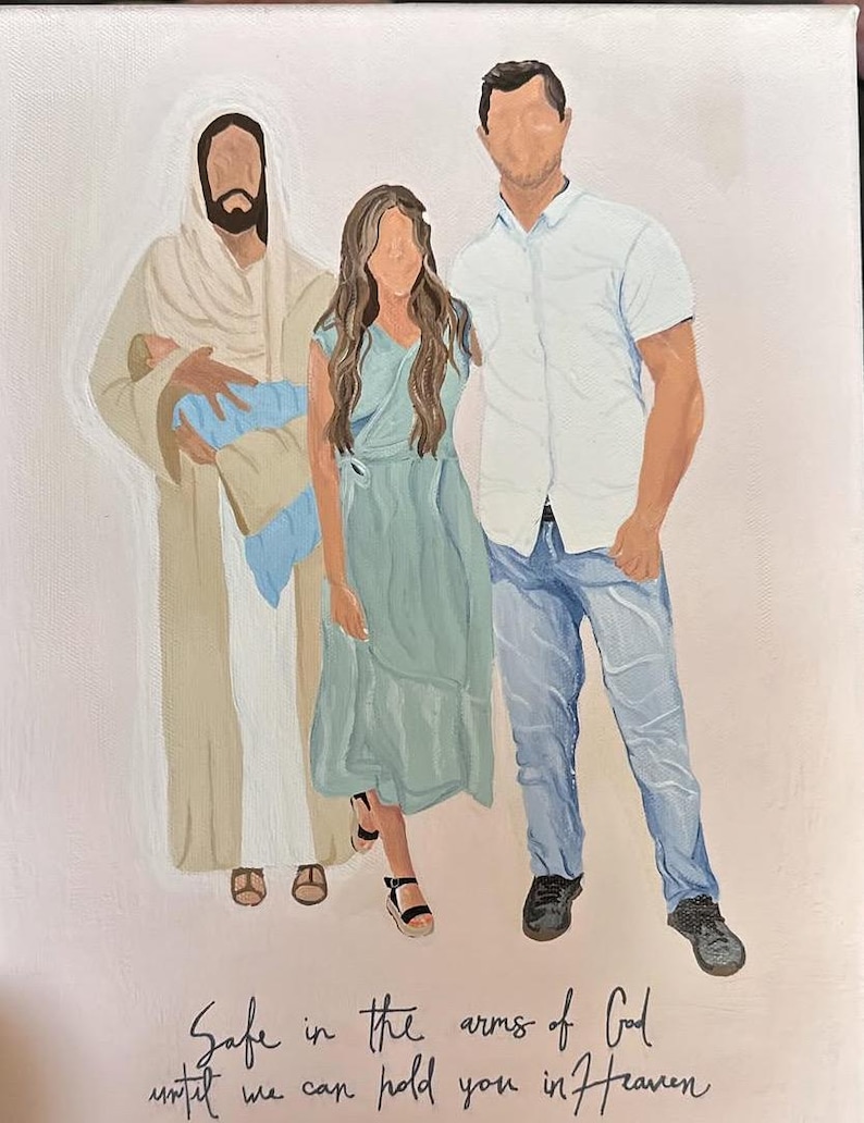 CUSTOM Family Faceless Paintings Acrylic - Etsy
