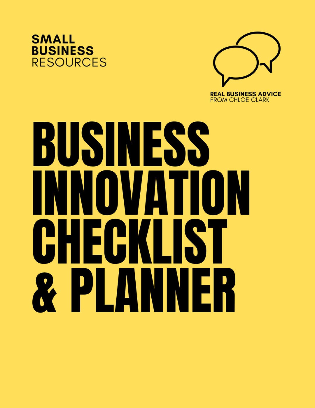 Business Innovation Checklist & Planner Template for Home-based ...