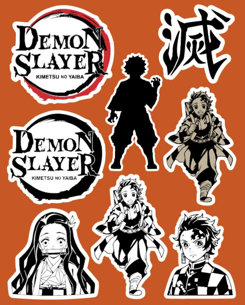 Anime Stickers Demon Slayer 20 Pcs Best for Scrapbooking, Water Bottles ...