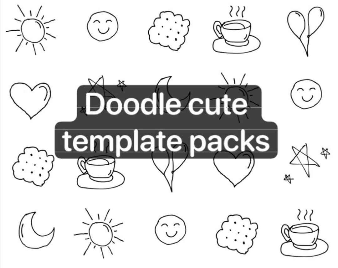 Super Cute Doodle Art Pack Template - Etsy