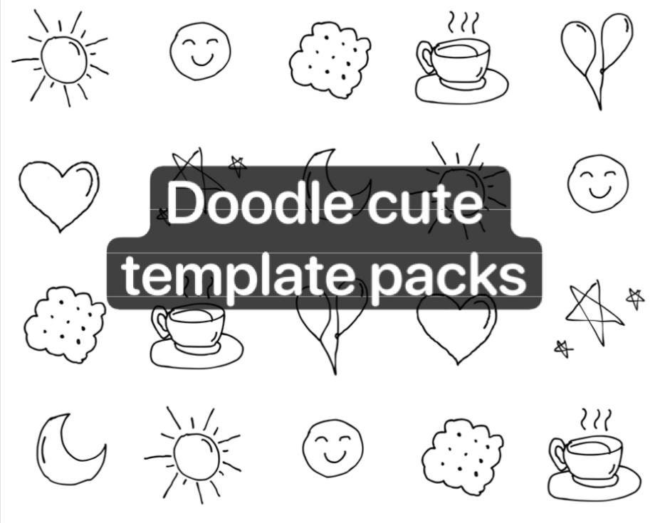 Super Cute Doodle Art Pack Template - Etsy