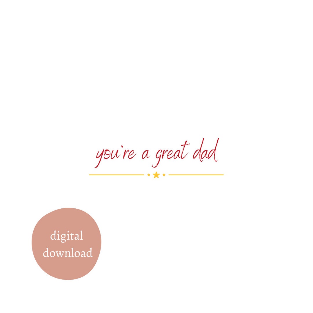 You're a Great Dad Card - Father's Day Card, Dad Birthday Card, Dad ...
