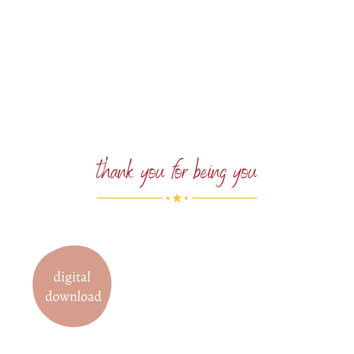 Thank You for Being You Card Digital Download - Etsy