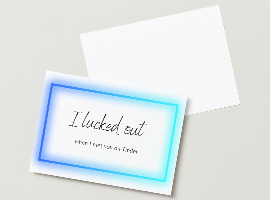 Tinder Card, Birthday Card, Anniversary Card, Love Card, Dating Card ...