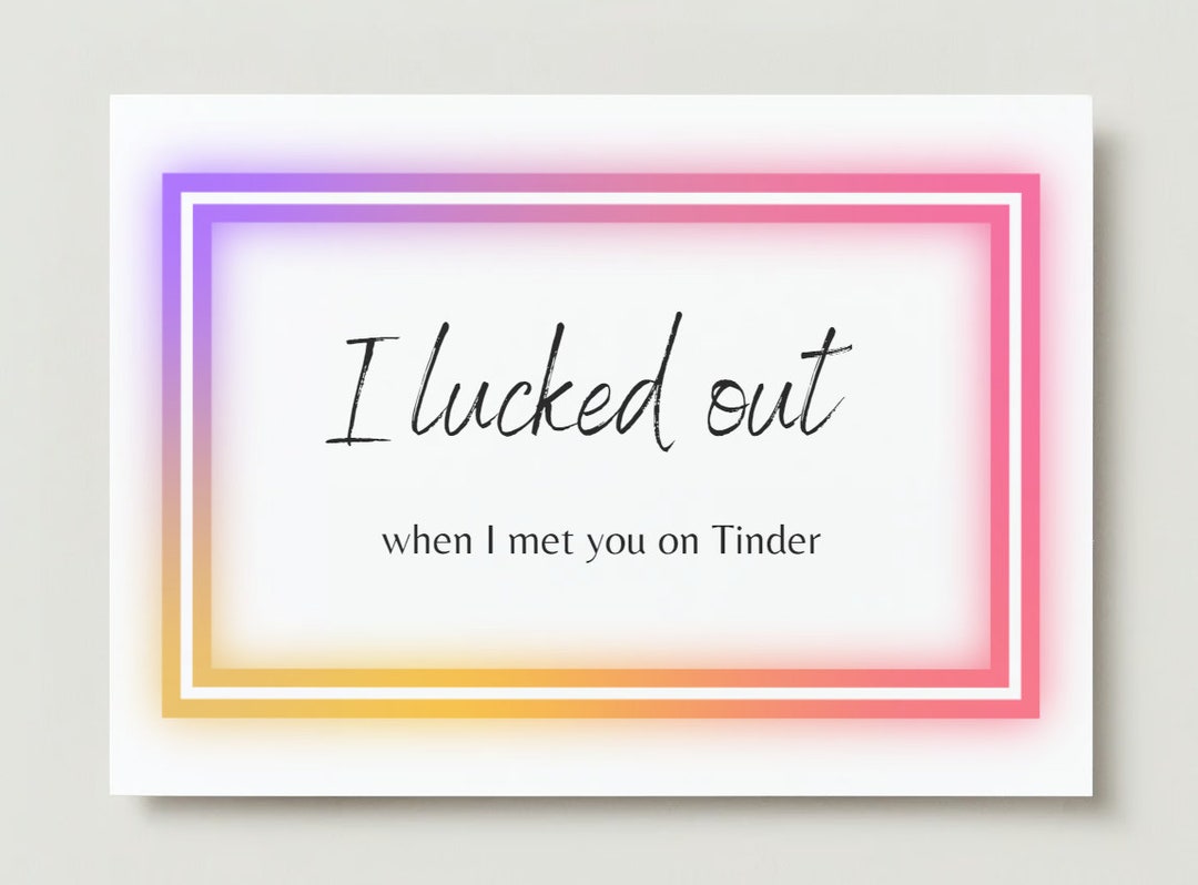 Tinder Card, Birthday Card, Anniversary Card, Love Card, Dating Card ...
