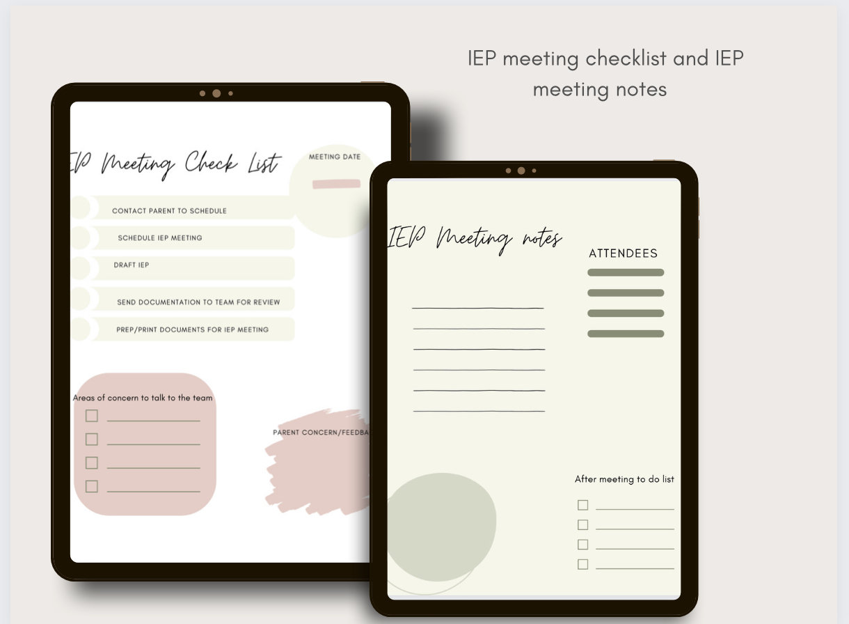 IEP Binder | Case Manager Planner | Digital Teacher Planner | Special ...