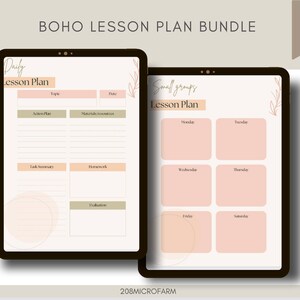 Simple Digital Boho Lesson Plan Bundle | Digital Lesson Planner ...