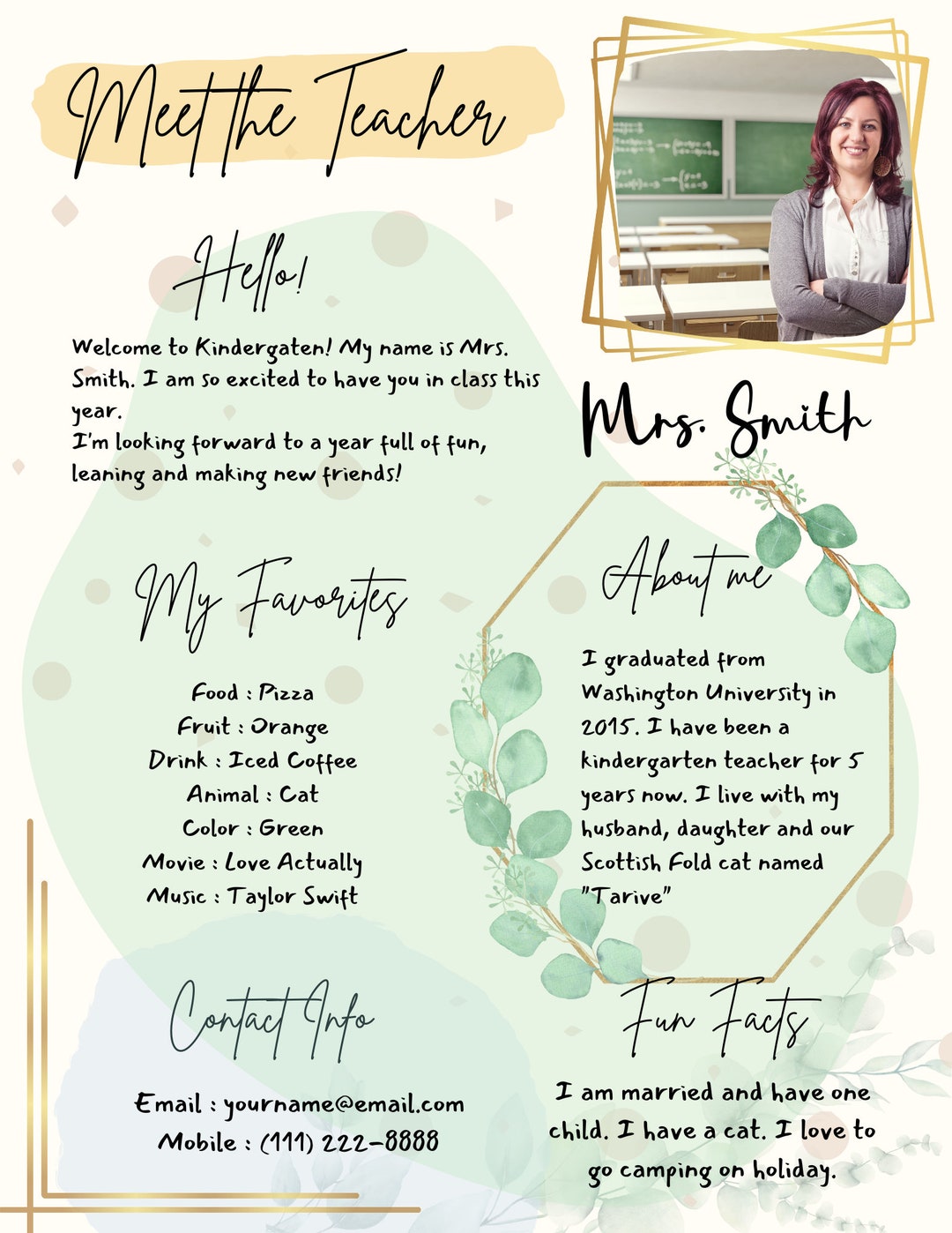 Meet the Teacher | Back to School Flyer | Meet the Teacher Template ...