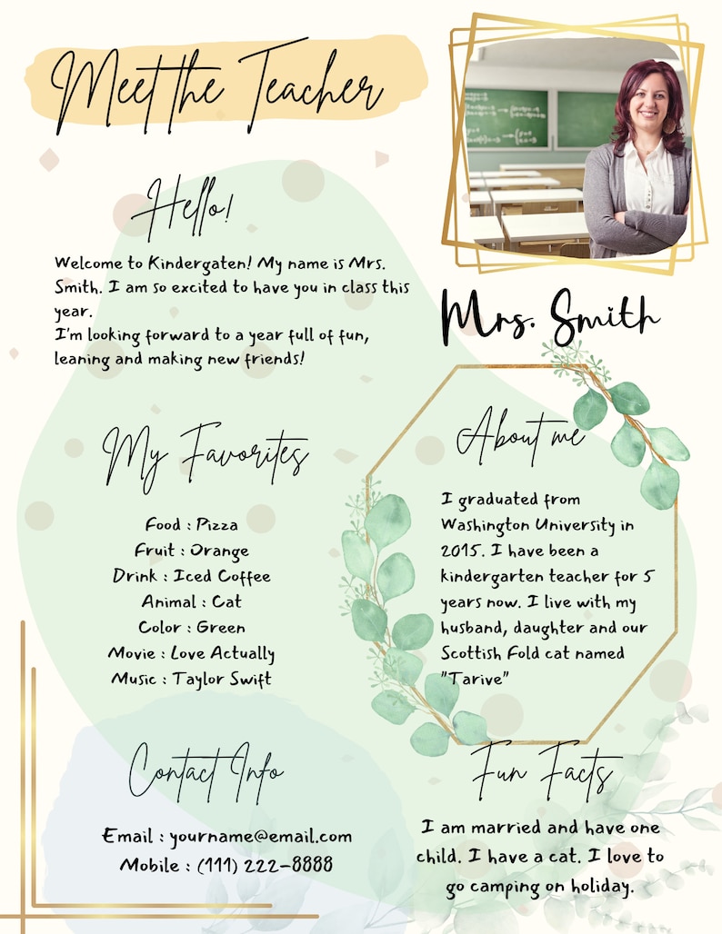 Meet the Teacher | Back to School Flyer | Meet the Teacher Template ...