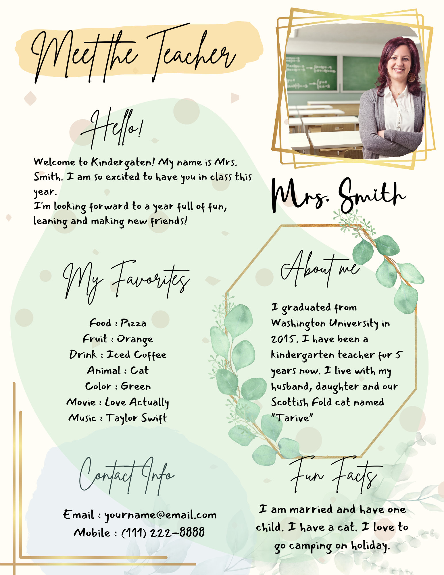 Meet the Teacher | Back to School Flyer | Meet the Teacher Template ...