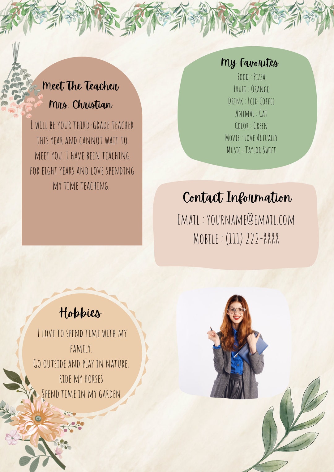 Meet the Teacher Template | Boho Meet the Teacher Flyer | Back to ...