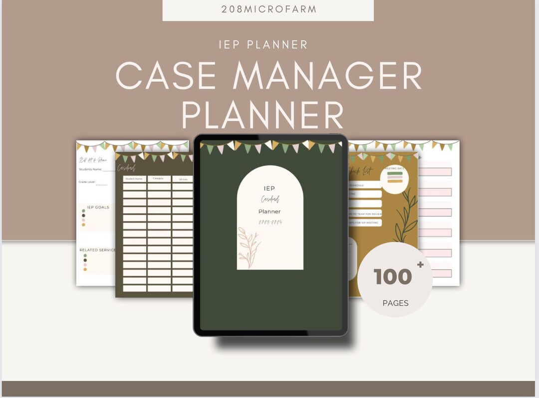 Case Manager Planner Digital IEP Planner Case Load Organizer Special ...
