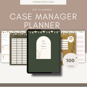 Case Manager Planner Digital IEP Planner Case Load Organizer Special ...