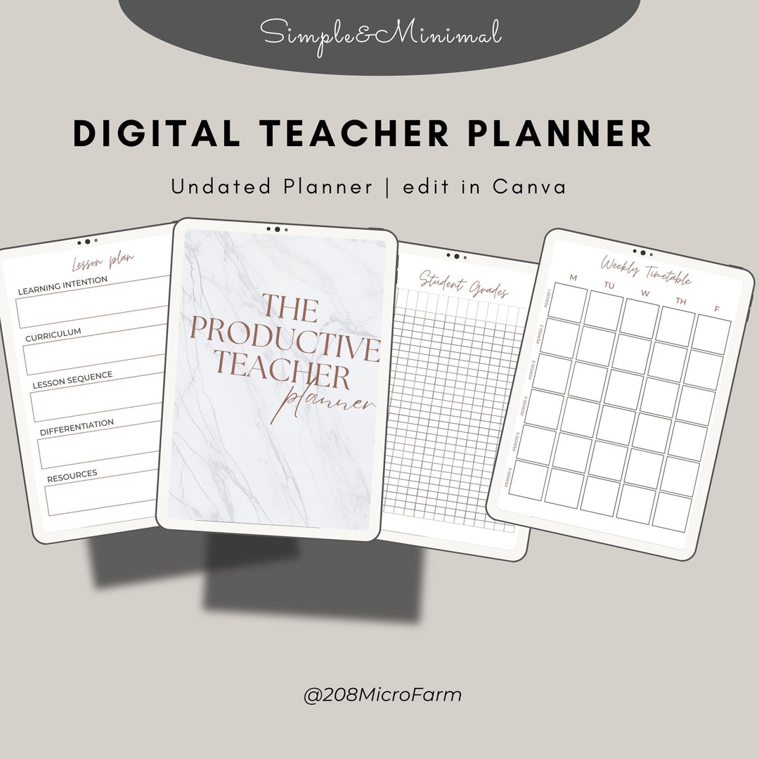 Digital Teacher Planner | Teacher Planner | Digital Lesson Planner ...