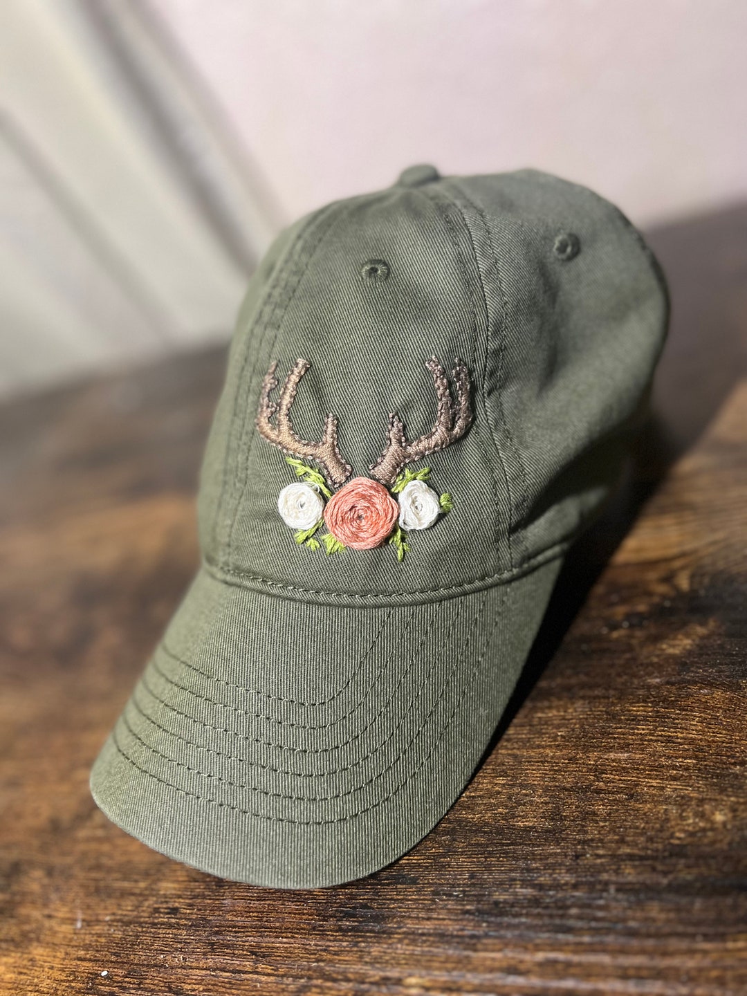 Hand Embroidered Ball Cap - Etsy