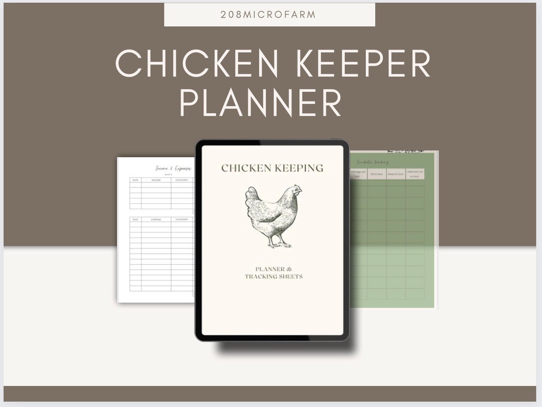 Chicken Keeper Planner & Tacking |template Editable in Canva |chicken ...