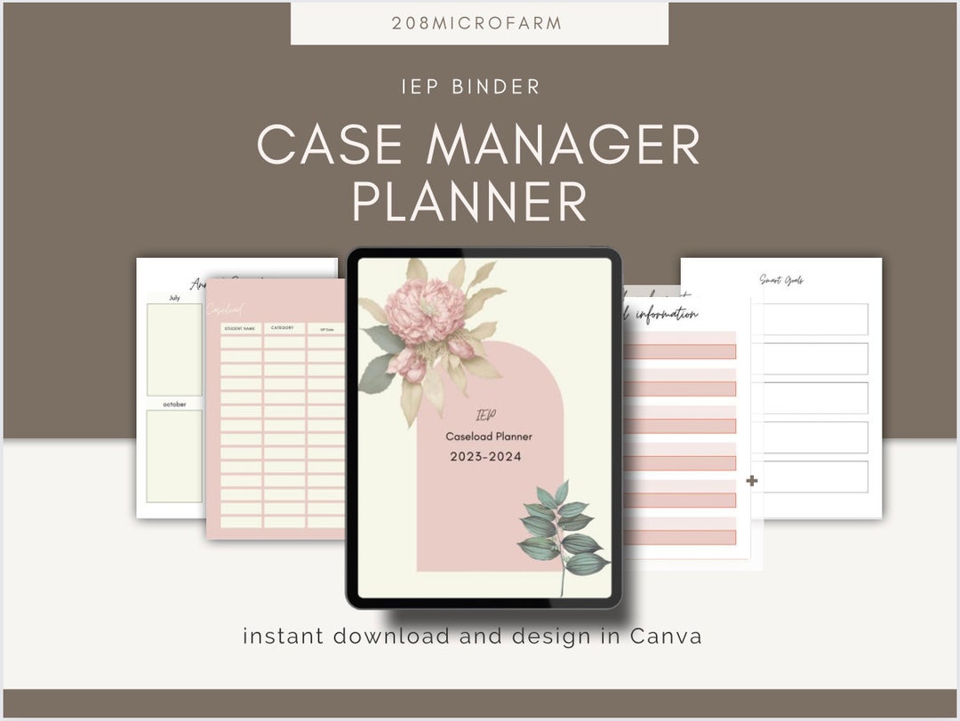 IEP Binder | Case Manager Planner | Digital Teacher Planner | Special ...