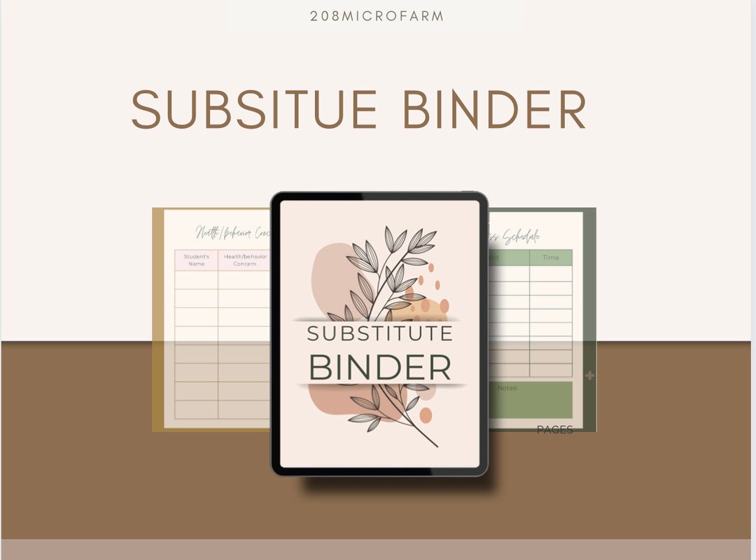Substitute Binder | Digital Template | Teacher Resources | Lesson ...