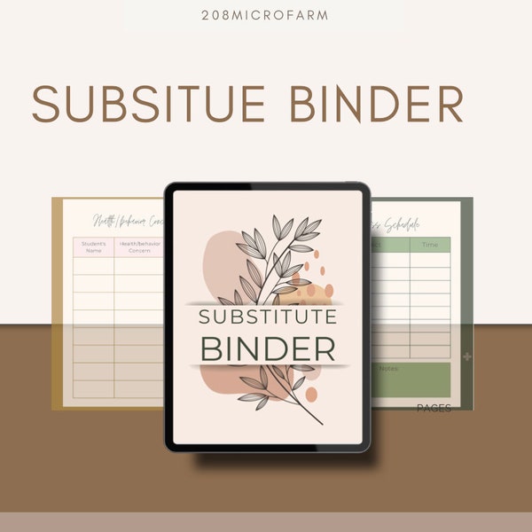 Substitute Lesson Plan Template - Etsy