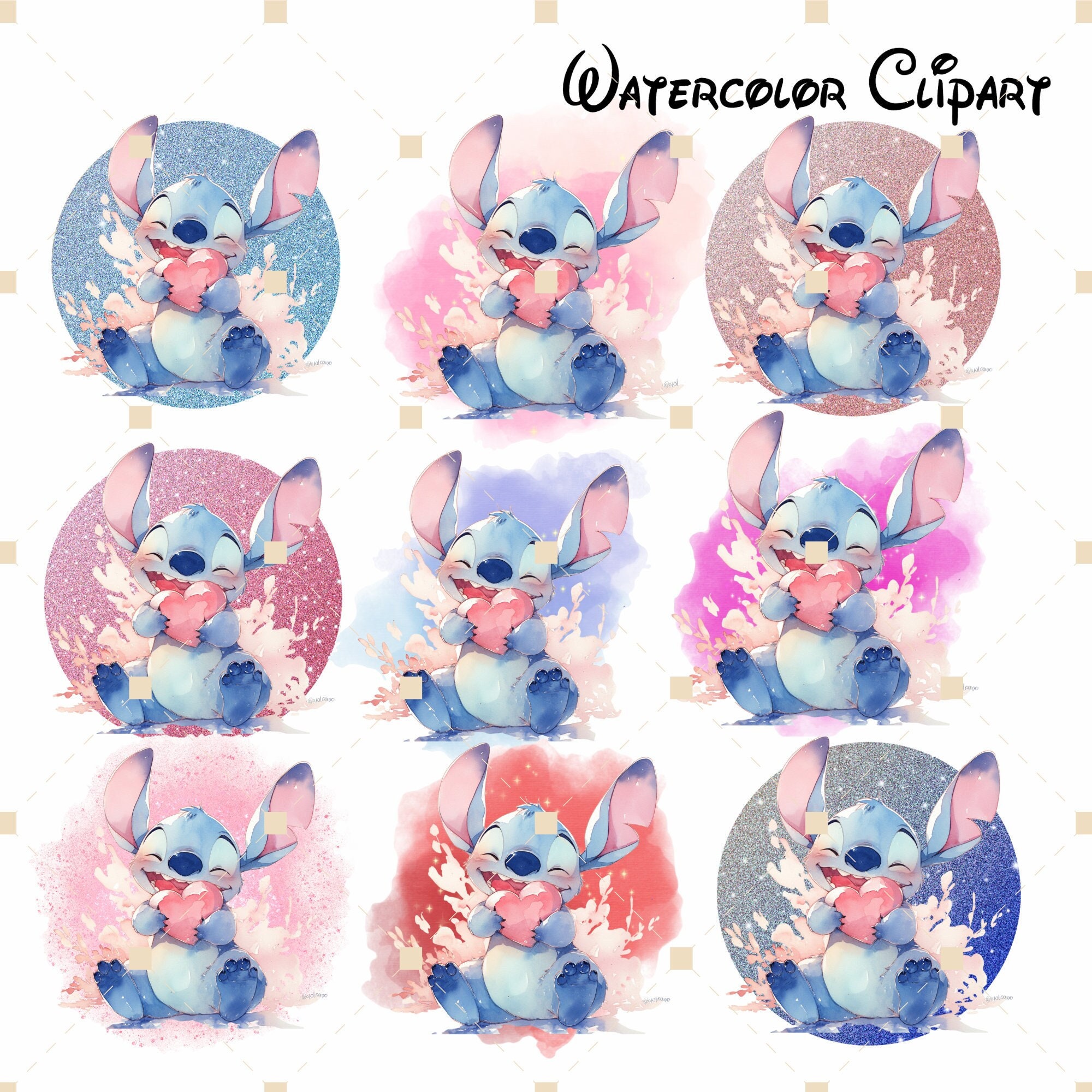 Stitch Clipart, Watercolor Stitch, Stitch Png,stitch Watercolor, Stitch ...