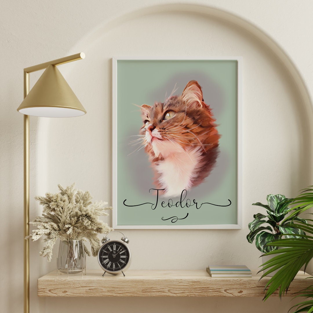 Custom Pet Portraits From Pet Photos, Personalized Digital Dog ...