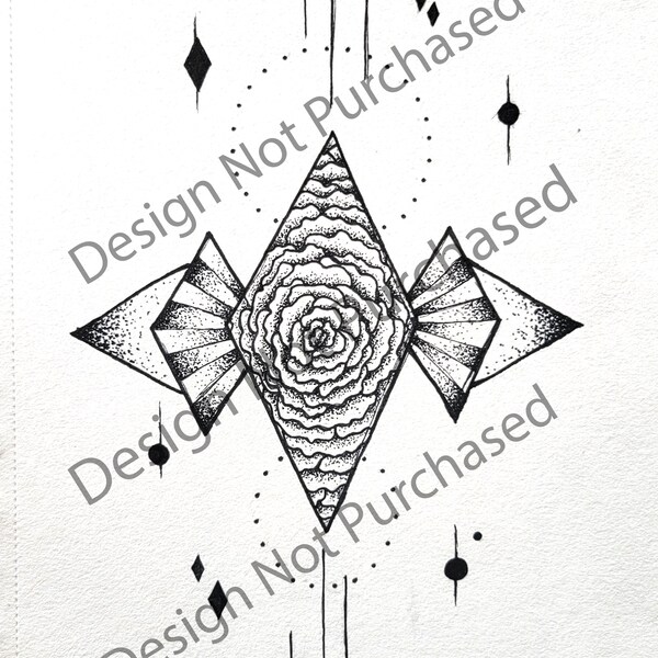 Geometric Rose - Etsy