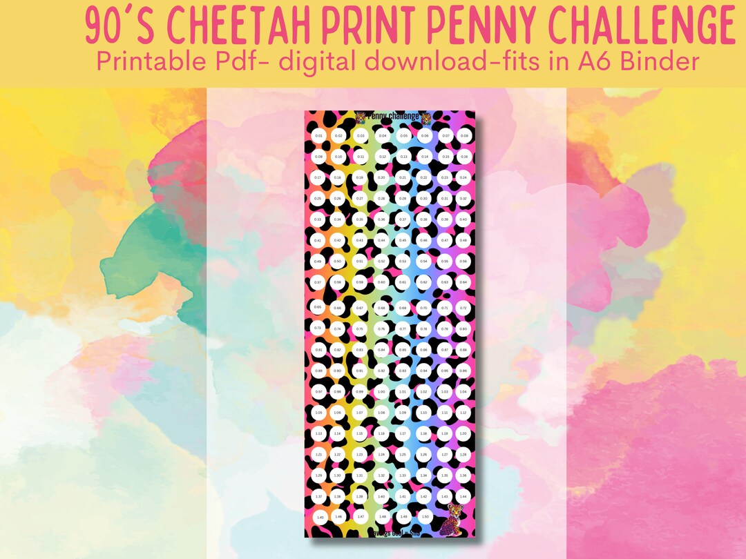 90's Themed Cheetah Penny Challenge - Etsy