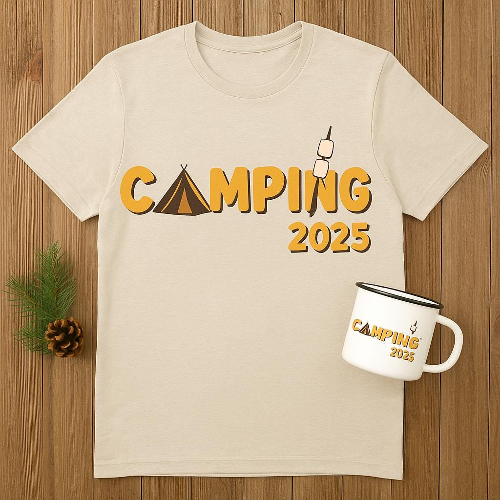 Camping 2025 SVG PNG | Campfire Tent Clipart Digital Download | Cricut ...