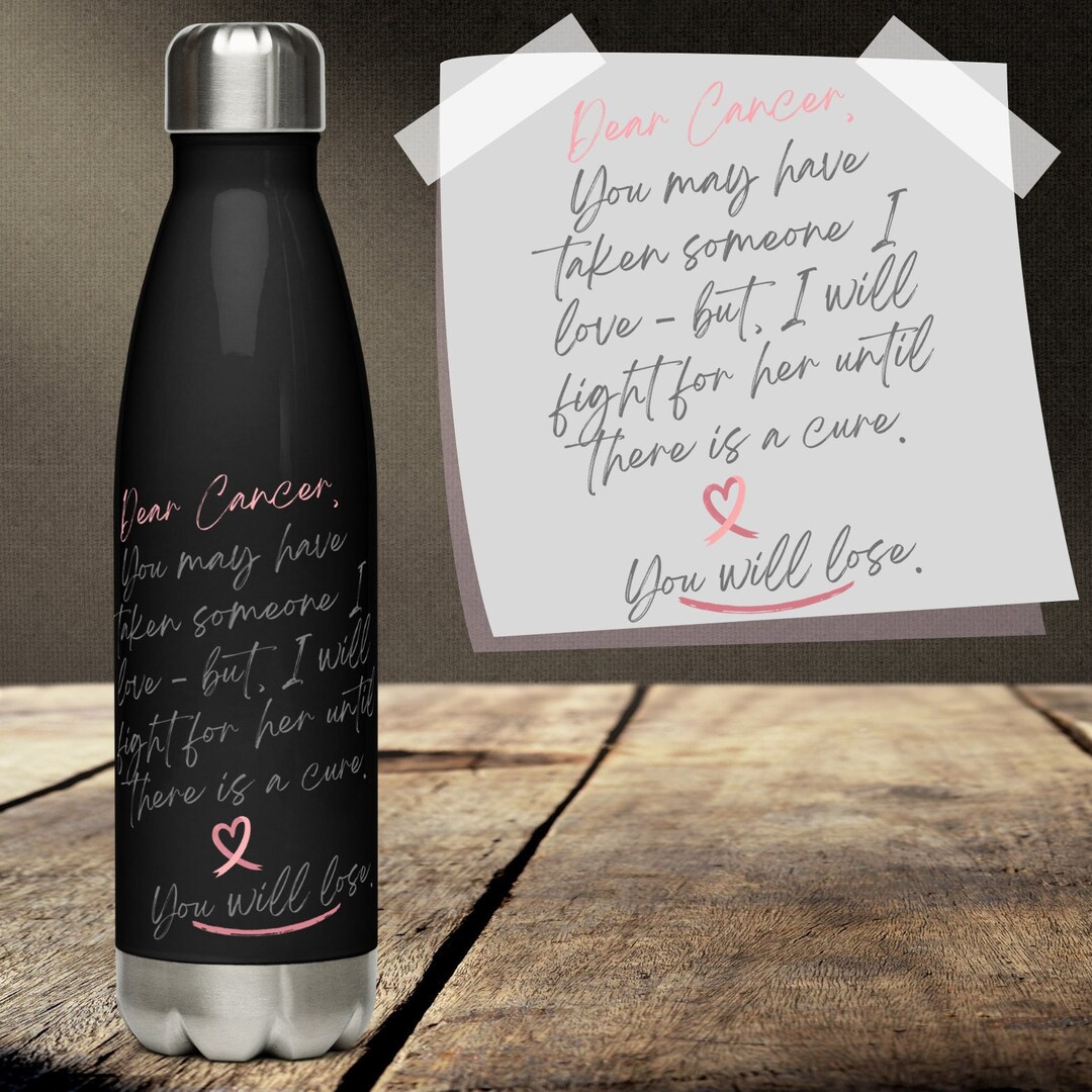 Heartfelt "you WILL Lose" Breast Cancer Tribute Letter Stainless Steel ...