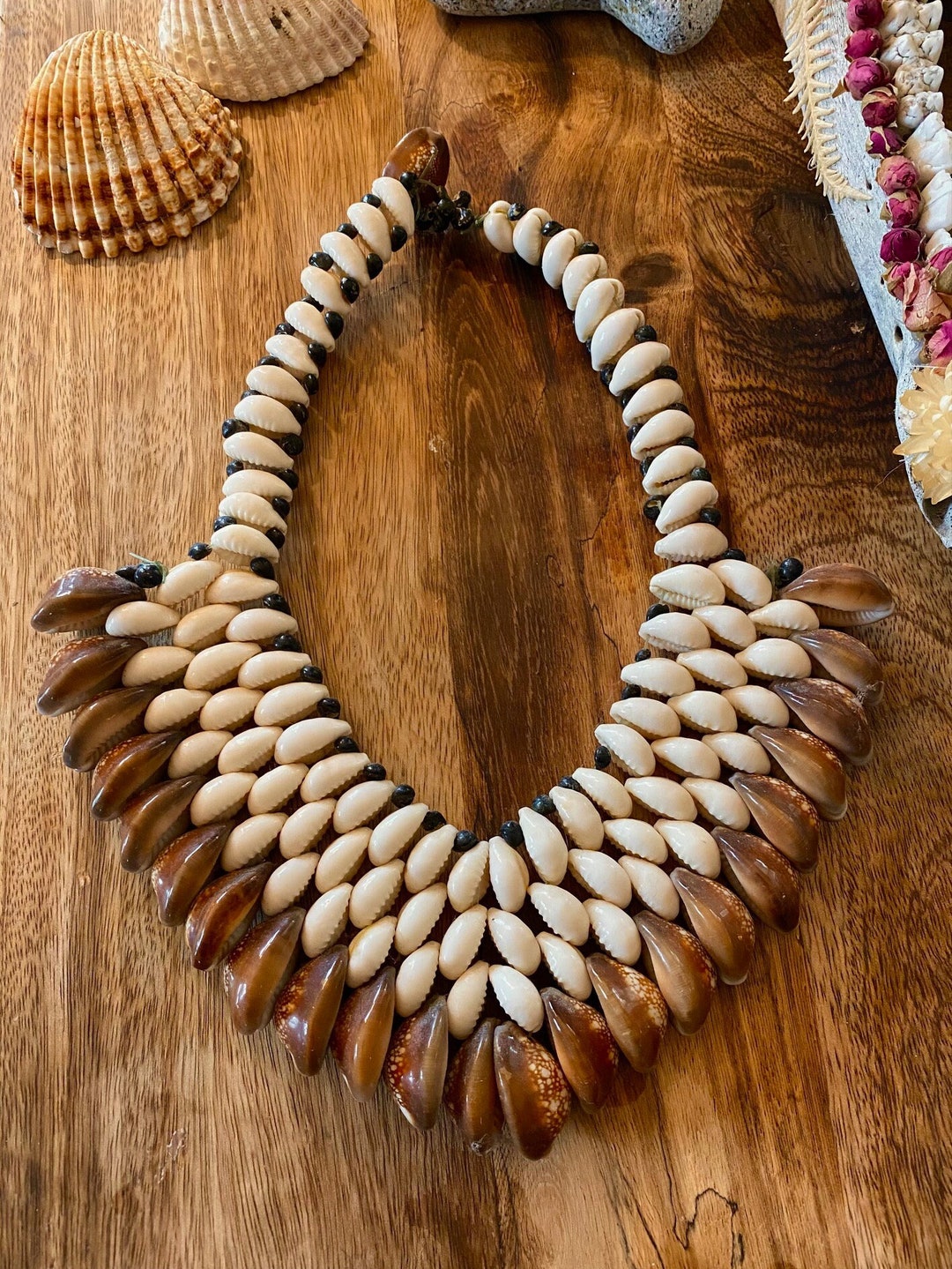 Vintage Tahitian Shell Necklace 70' - Etsy