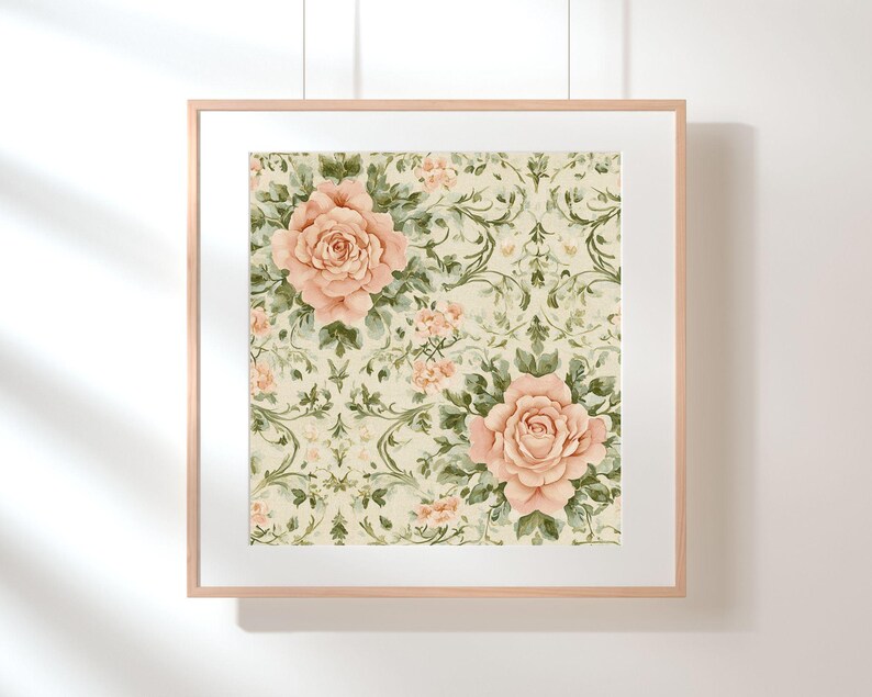 Edwardian Wallpaper Digital Paper Seamless Patterns Vintage Floral ...