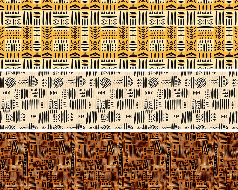 African Pattern Digital Paper Seamless Pattern for Download Mud Cloth ...