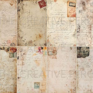 Timeless Letters Antique Digital Paper Junk Journal Printable ...