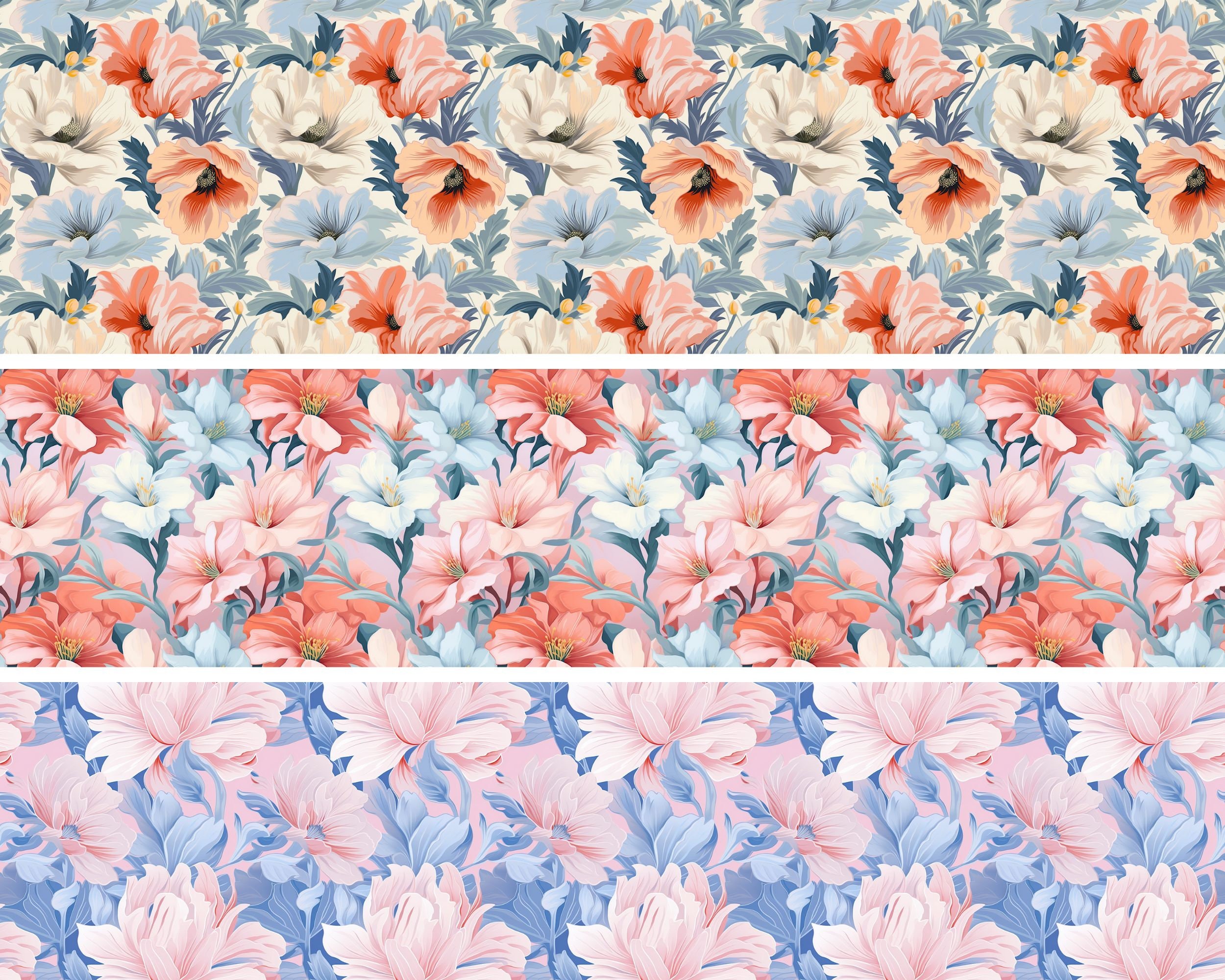 Georgia O'keeffee Digital Paper Seamless Pattern for Digital Download ...