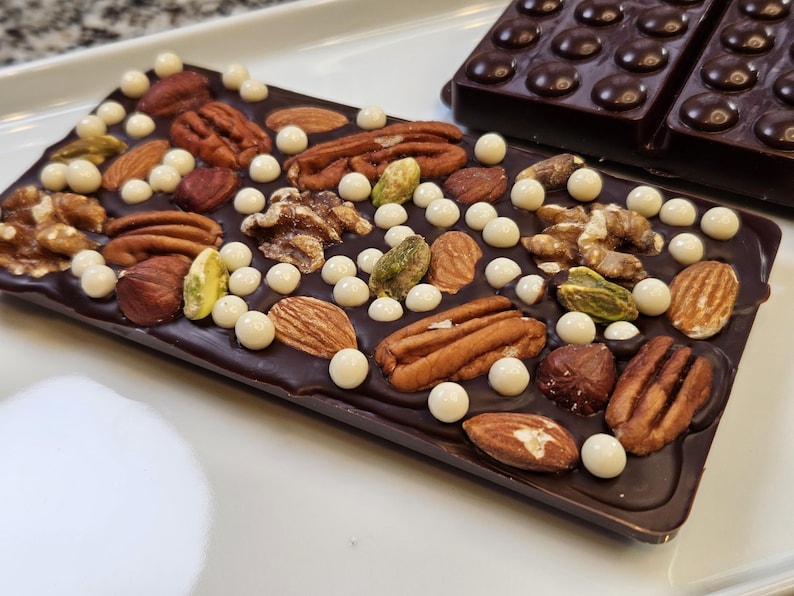 Handmade Fancy Chocolate Bar / Chocolate Bar With Filling / Decorated ...