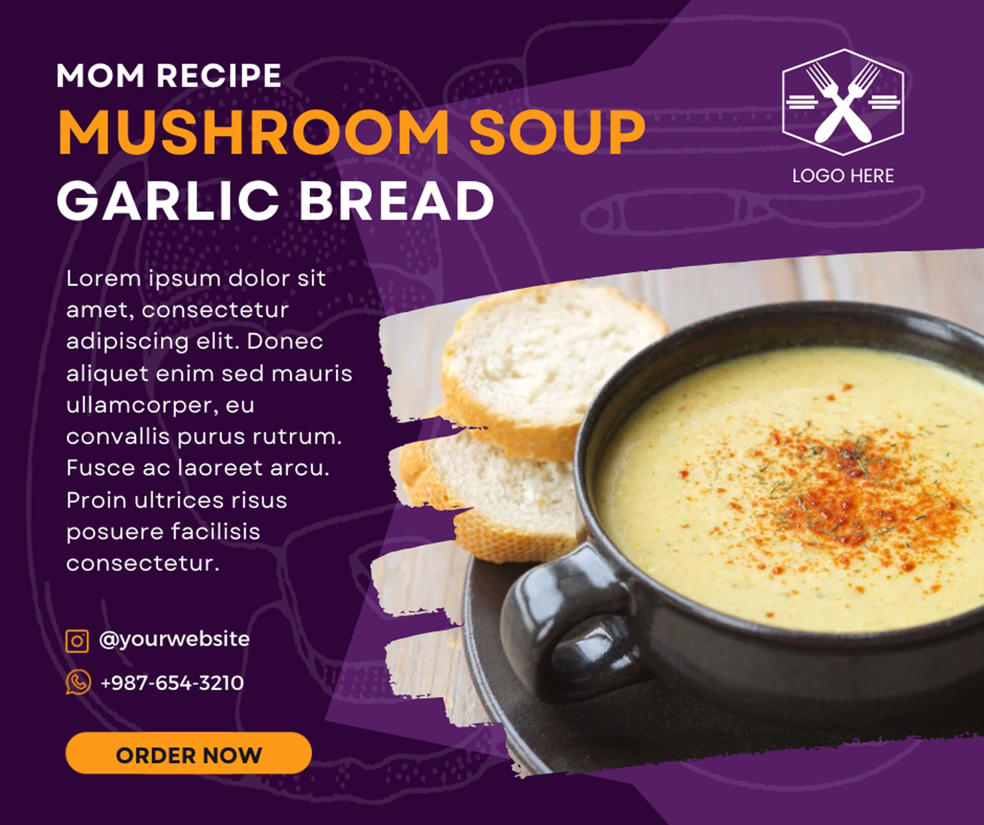 30 Food Canva Premium Editable Templates Collection - Etsy