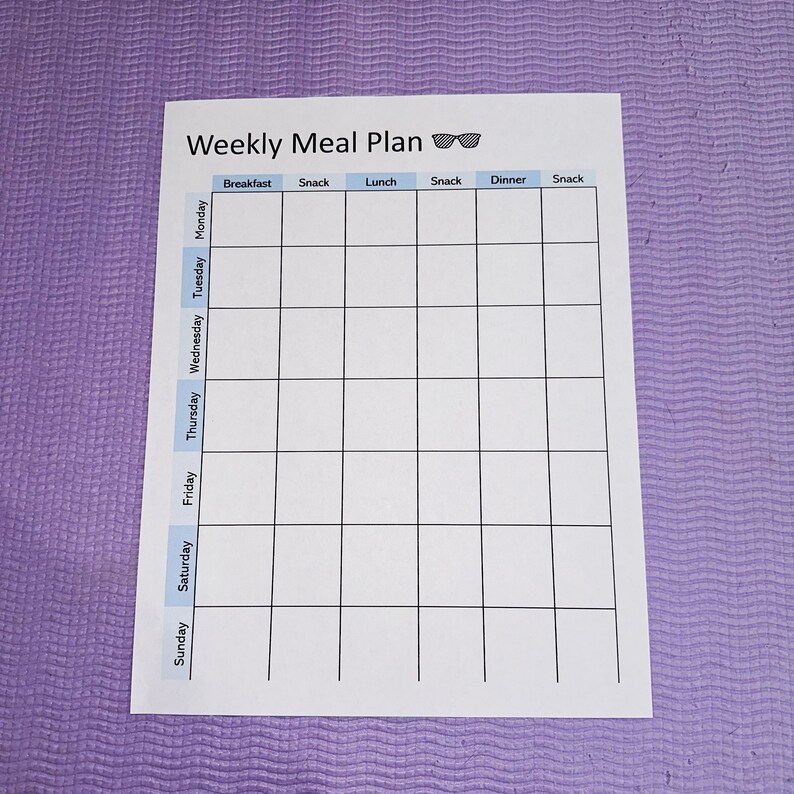 Summer Weekly Meal Planning Template - Etsy