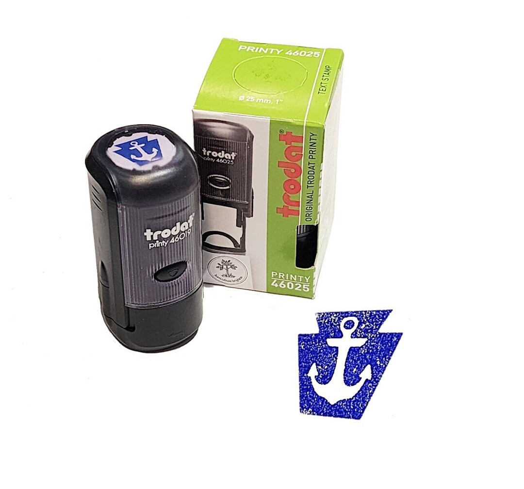 Self-inking Stamp With Custom Text or Logo, Round - Etsy