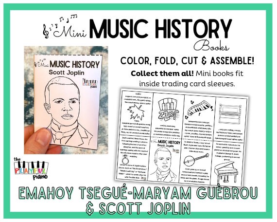 Mini Music History Books, Set 1: Emahoy & Joplin - Etsy