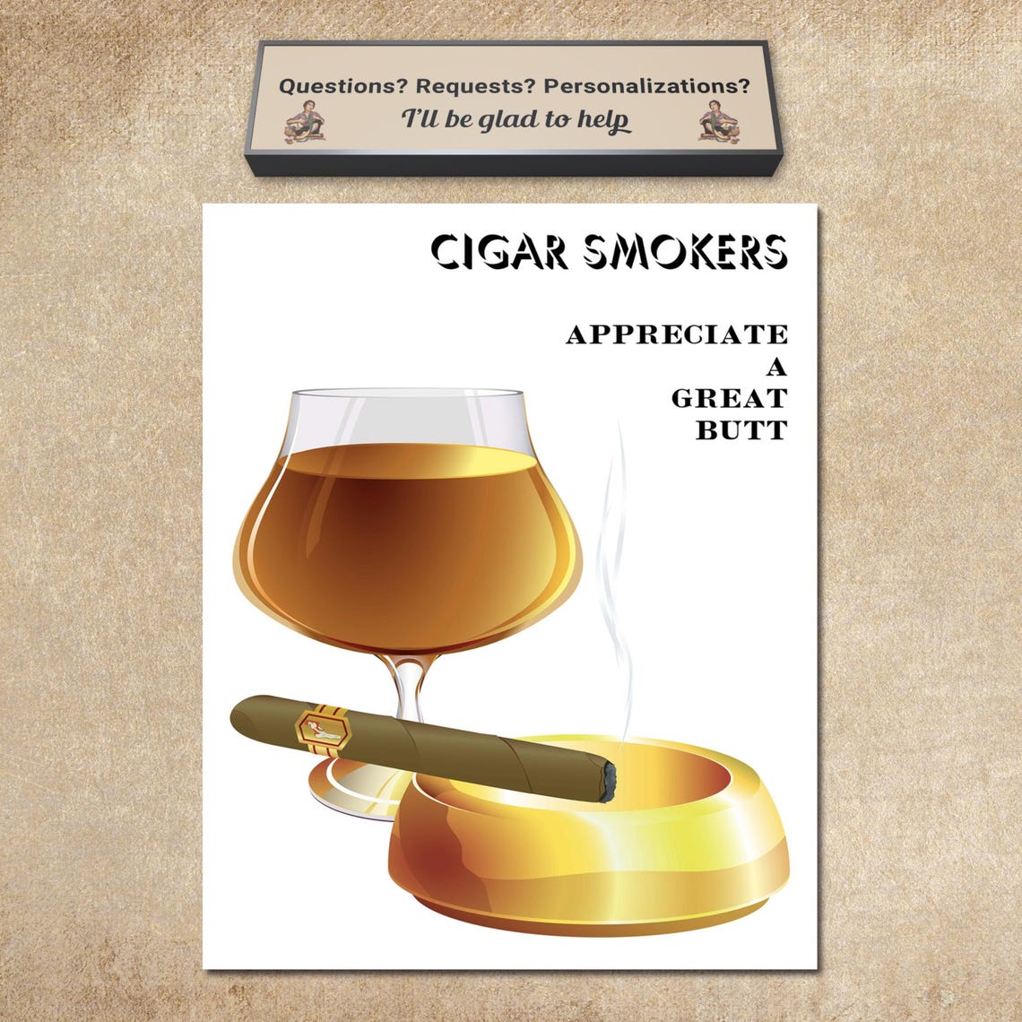 Funny Cigar Phrase, Cigar Smokers Gift, Man Cave Print, INSTANT ...